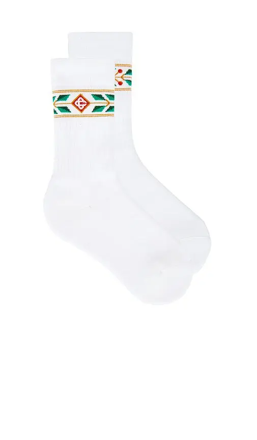 Casablanca Ribbed Sport Sock - Laurel