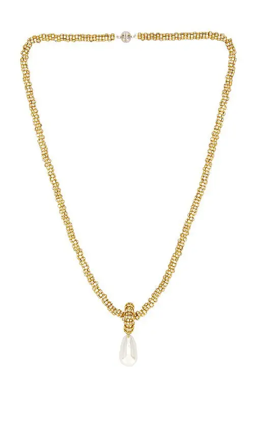 JULIETTA Pearl Drop Linea Necklace - Gold