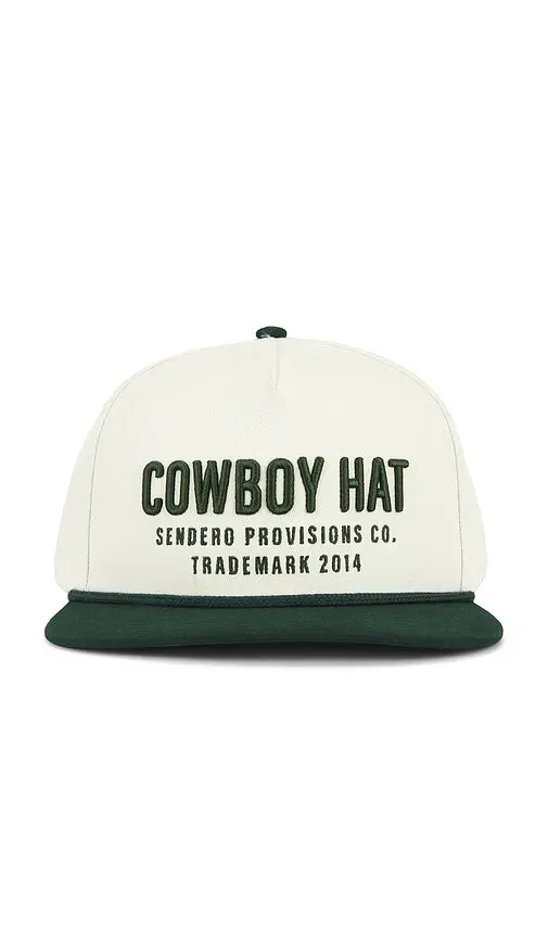 SENDERO PROVISIONS CO. Cowboy Trucker Hat - Cream & Green