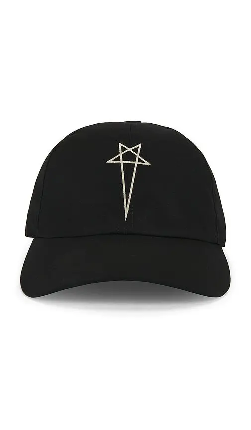 Rick Owens Pentagram Baseball Cap - Black & Pearl