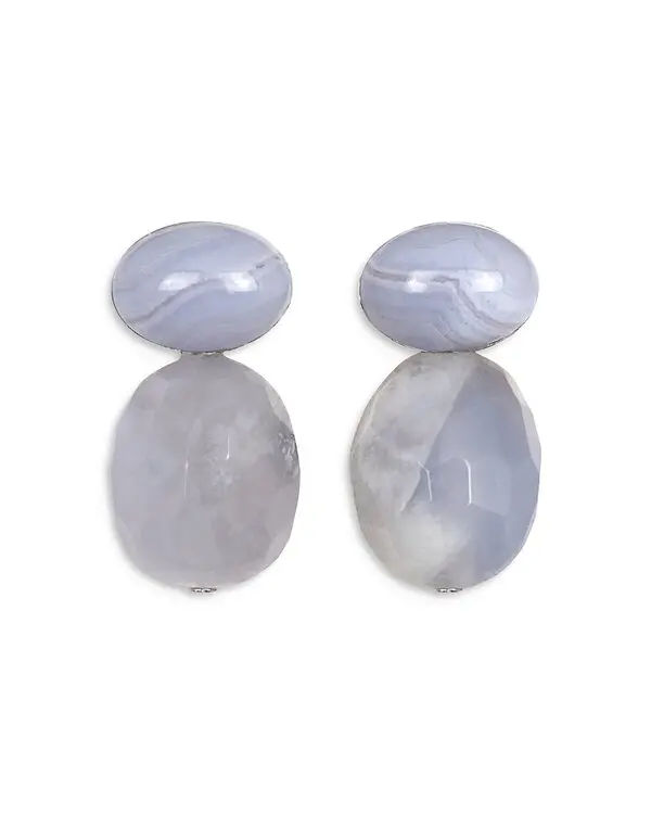 JENNIFER BEHR Keily Earrings - Blue Chalcedony
