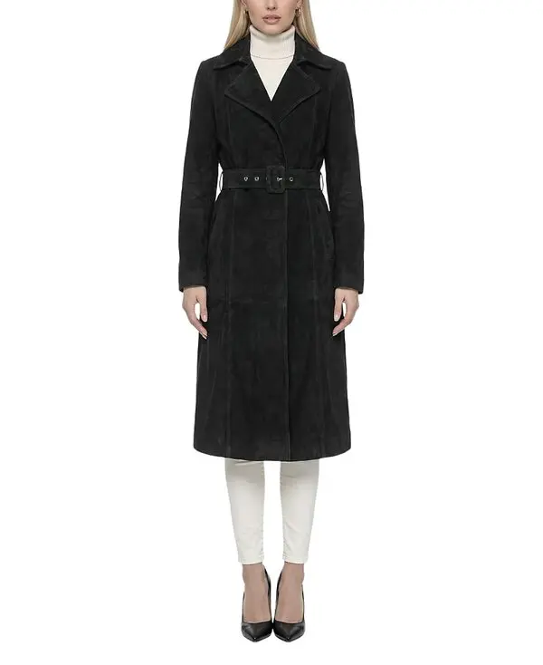 Gorski Metis Suede Belted Trench Coat