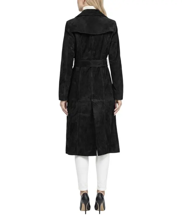 Gorski Metis Suede Belted Trench Coat
