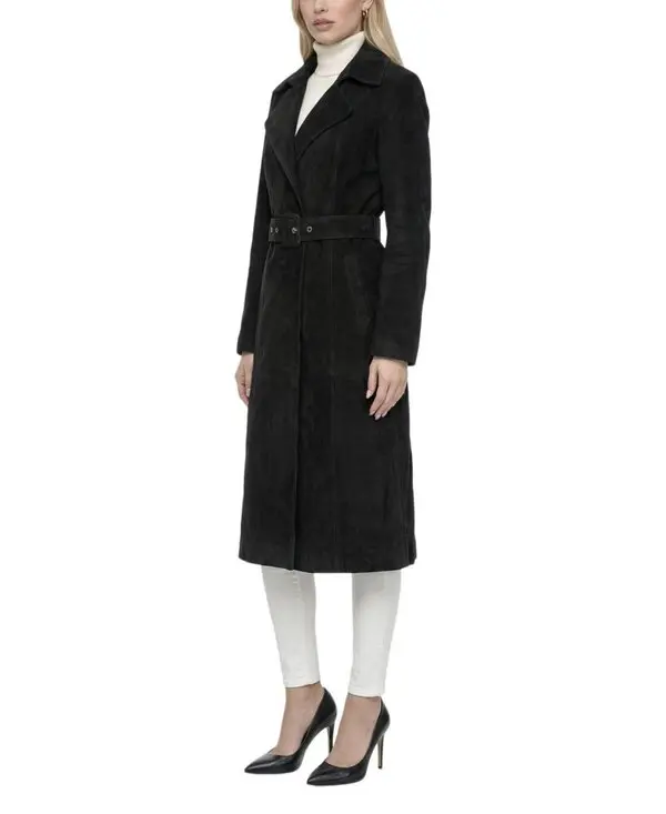 Gorski Metis Suede Belted Trench Coat