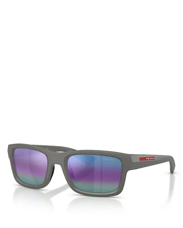 Prada Sport Linea Rossa Ps Rectangular Sunglasses - Silver
