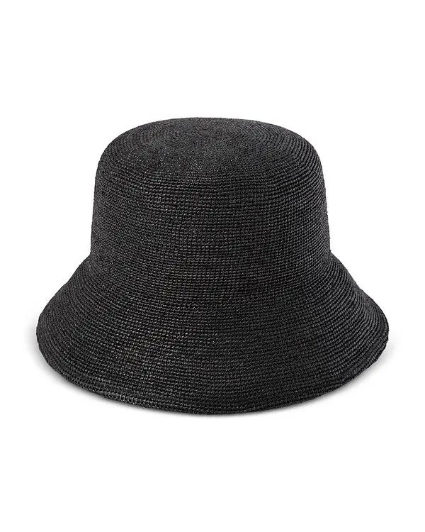 Lack Of Color Inca Raffia Bucket Hat - Black