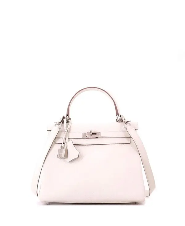 Hermès Kelly 25 Handbag With Palladium Hardware - Mushroom