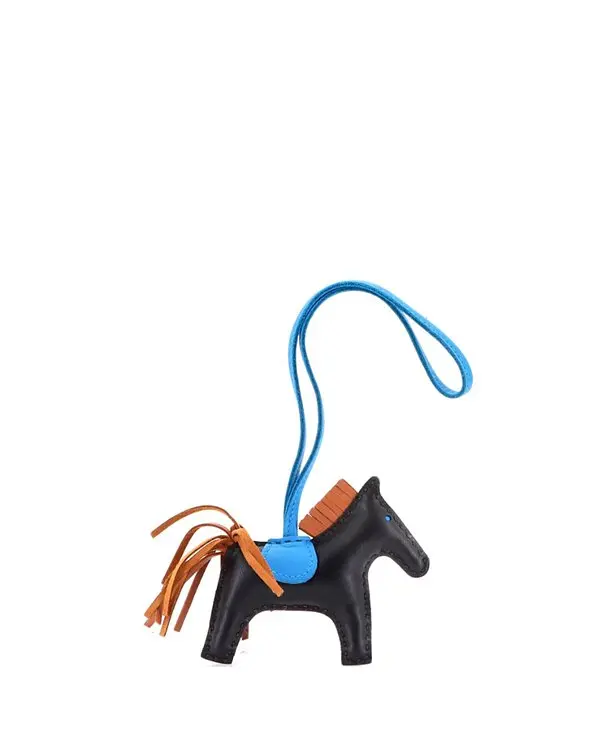 Hermès Pm Grigri Rodeo Bag Charm - Black/ Black/ Blue/ Brown