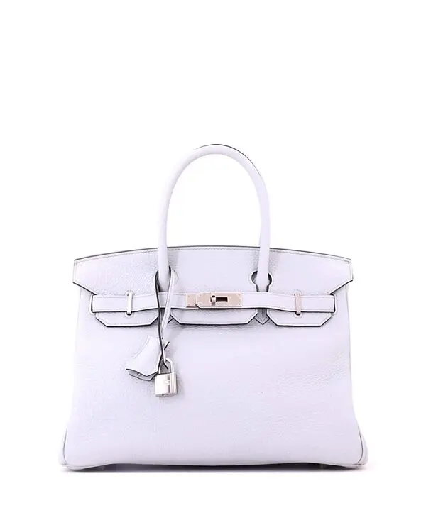 Hermès Birkin 30 Handbag With Palladium Hardware - Bleu Pale