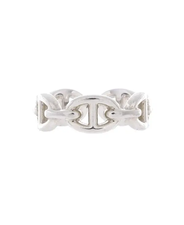 Hermès Small Chaine D'ancre Enchainee Ring - Sterling Silver