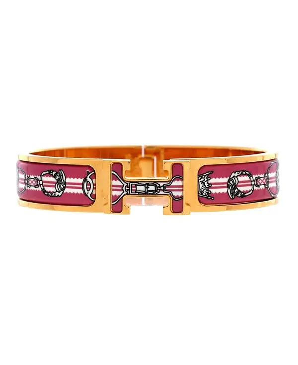 Hermès Printed Narrow Clic H Bracelet - Enamel