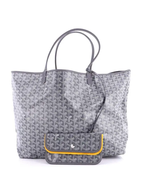 Goyard Saint Louis Gm Tote Coated Canvas - Gray