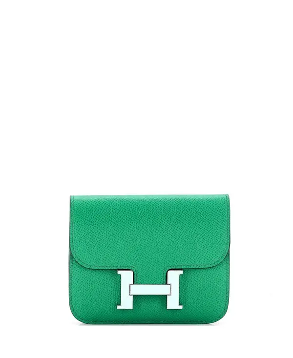 Hermès Constance Slim Wallet Epsom - Green