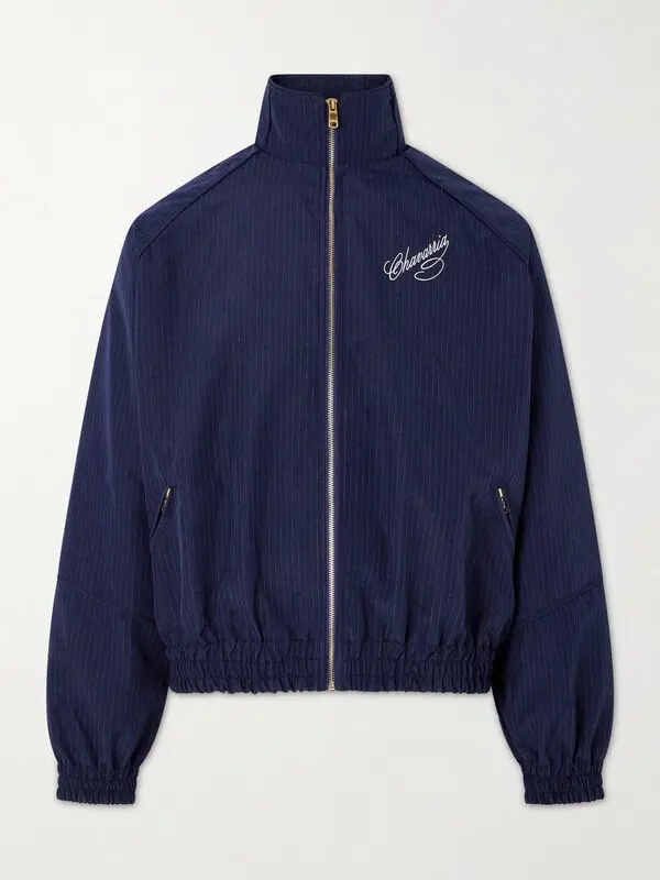WILLY CHAVARRIA Ruff Rider Logo-embroidered Track Jacket - Blue