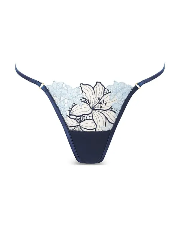 Bluebella Calantha Briefs - Navy Peony/blue/sheer