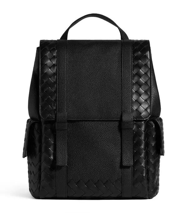Bottega Veneta Calfskin Backpack - Grey
