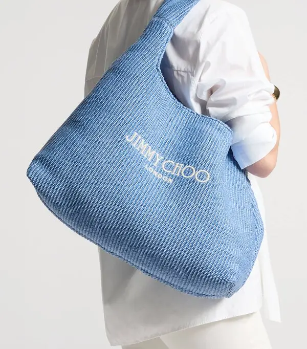 JIMMY CHOO Beach Diamond Shoulder Bag - Blue