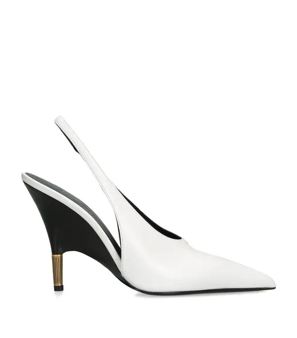 Khaite Leather Bella Pumps 100 - White