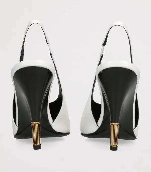 Khaite Leather Bella Pumps 100 - White