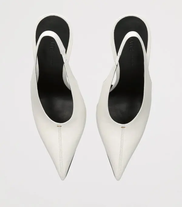 Khaite Leather Bella Pumps 100 - White