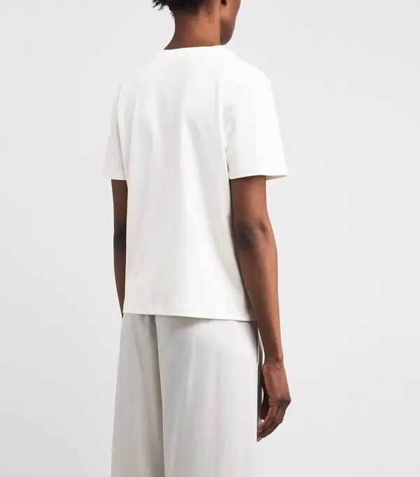 YVES SALOMON Pima Cotton-silk Interlock T-shirt - White