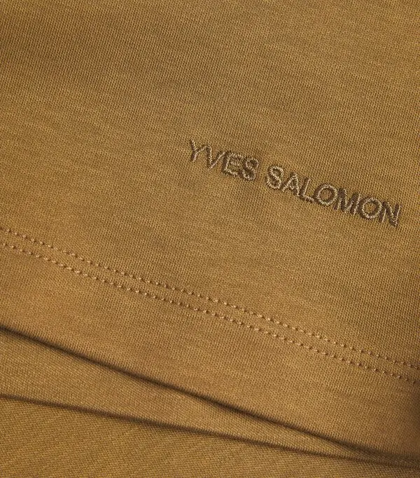 YVES SALOMON Pima Cotton-silk Interlock T-shirt - Beige