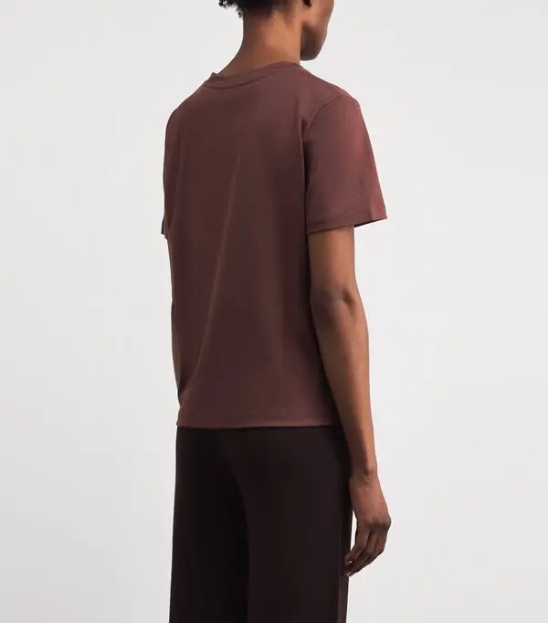 YVES SALOMON Pima Cotton-silk Interlock T-shirt - Red