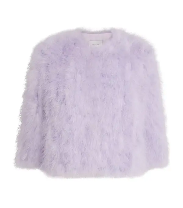 YVES SALOMON Feather Cropped Jacket