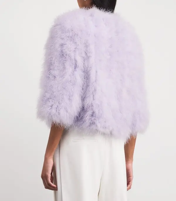 YVES SALOMON Feather Cropped Jacket
