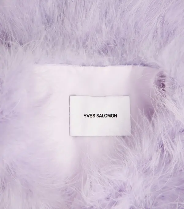 YVES SALOMON Feather Cropped Jacket