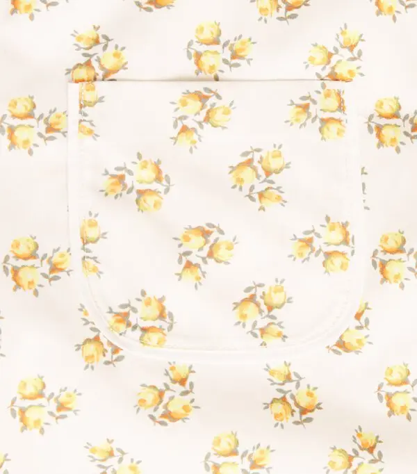 Maje Floral Print Shirt With Lace Trim - Yellow