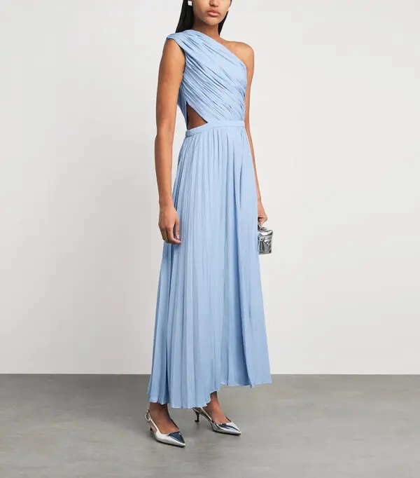 Maje One-shoulder Maxi Dress - Blue
