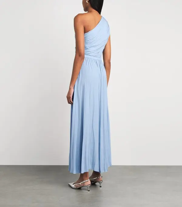 Maje One-shoulder Maxi Dress - Blue