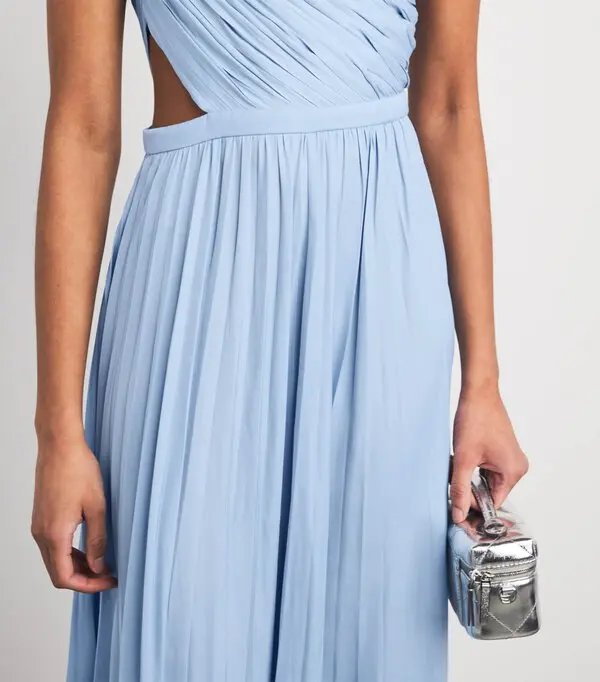 Maje One-shoulder Maxi Dress - Blue
