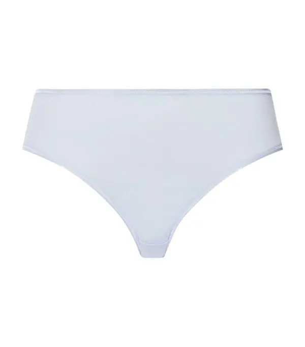 Hanro Cotton Seamless Midi Briefs - Blue
