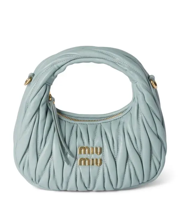 Miu Miu Matelassé Leather Wander Top-handle Bag - Green