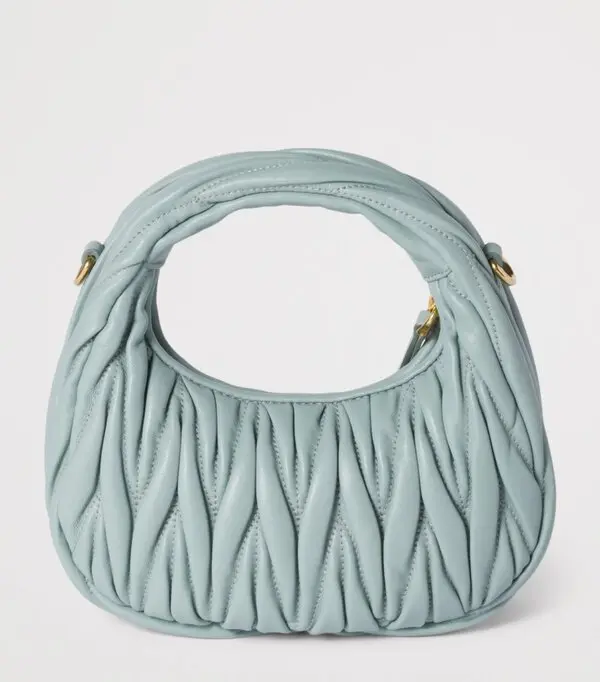 Miu Miu Matelassé Leather Wander Top-handle Bag - Green