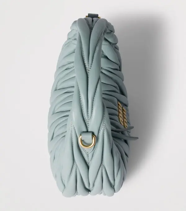 Miu Miu Matelassé Leather Wander Top-handle Bag - Green