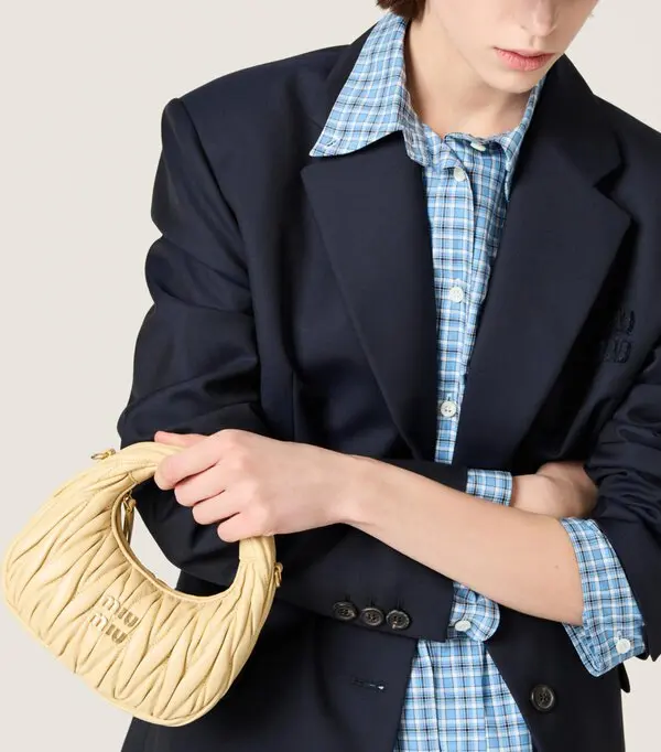 Miu Miu Matelassé Leather Wander Top-handle Bag - Neutral