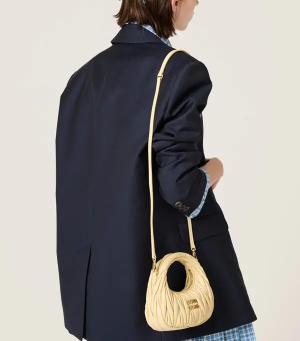 Miu Miu Matelassé Leather Wander Top-handle Bag - Neutral