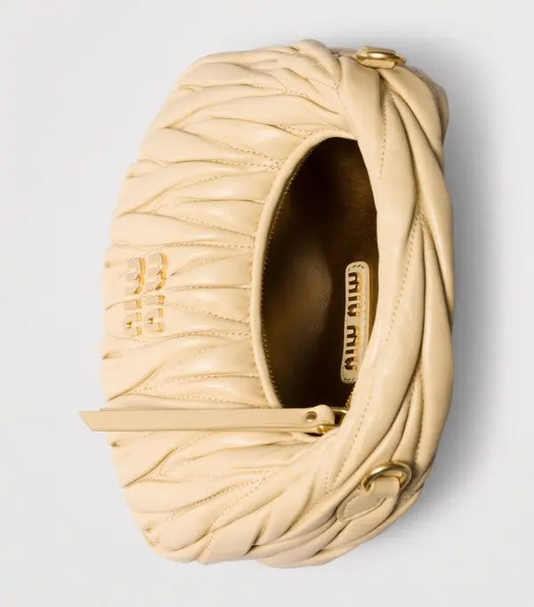 Miu Miu Matelassé Leather Wander Top-handle Bag - Neutral
