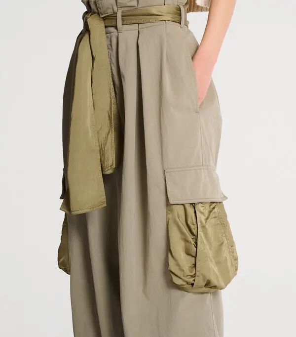 Balmain Cotton-blend High-waisted Trousers