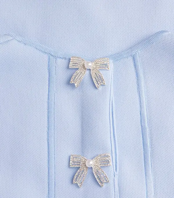 Maje Fit-and-flare Mini Dress With Bow Detail