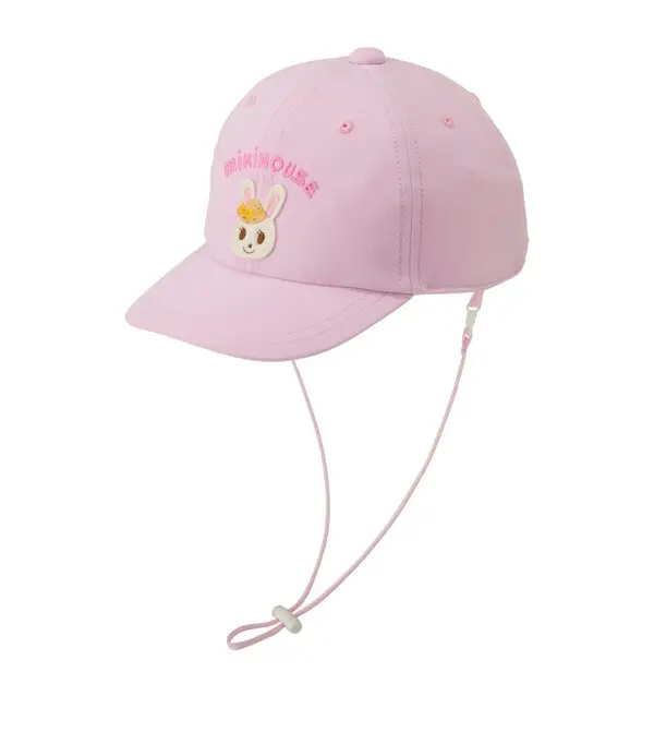 MIKI HOUSE Bunny Appliqué Cap - Pink