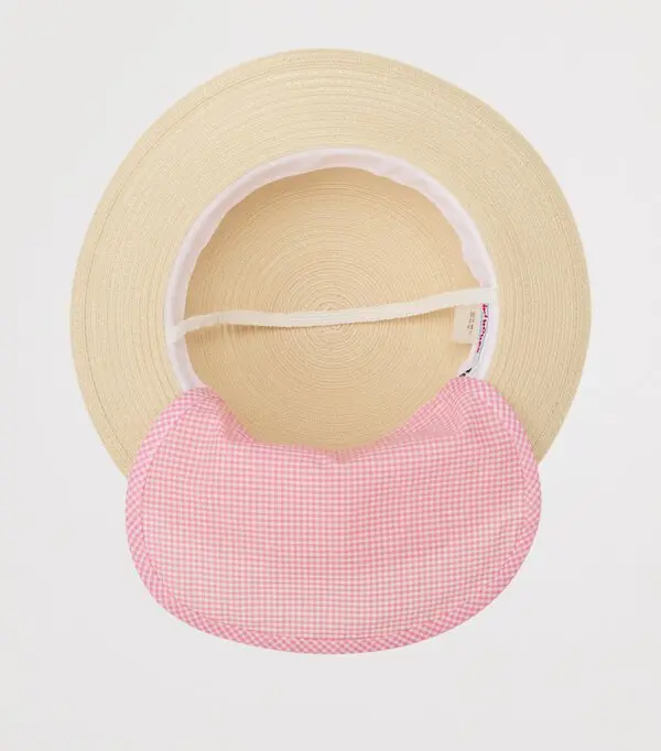 MIKI HOUSE Gingham-trim Sun Hat