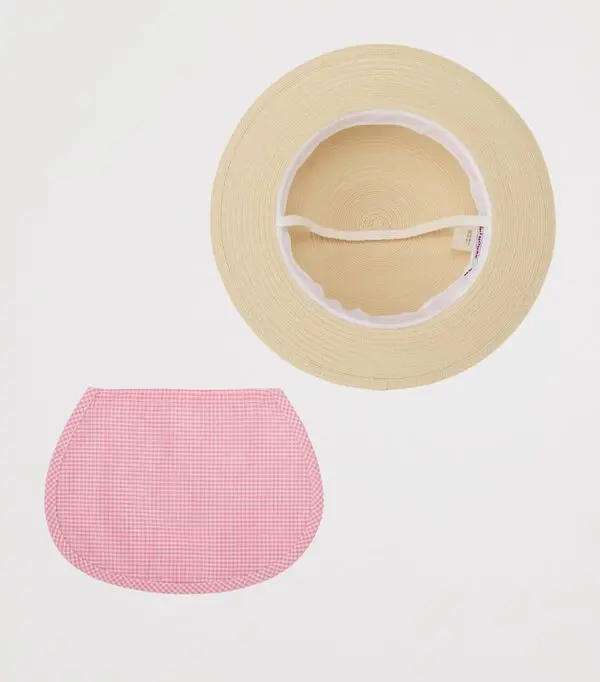 MIKI HOUSE Gingham-trim Sun Hat