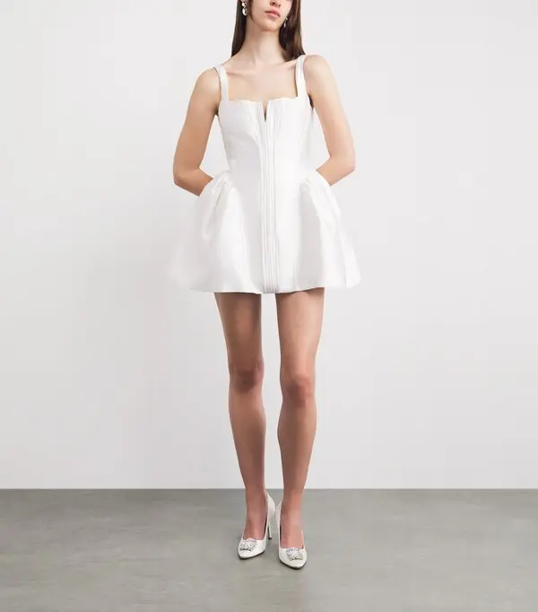 SELF-PORTRAIT Taffeta Bustier Mini Dress