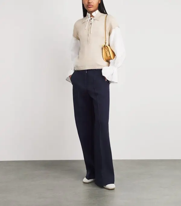 ME+EM Cotton Blend Kick Flare Trousers