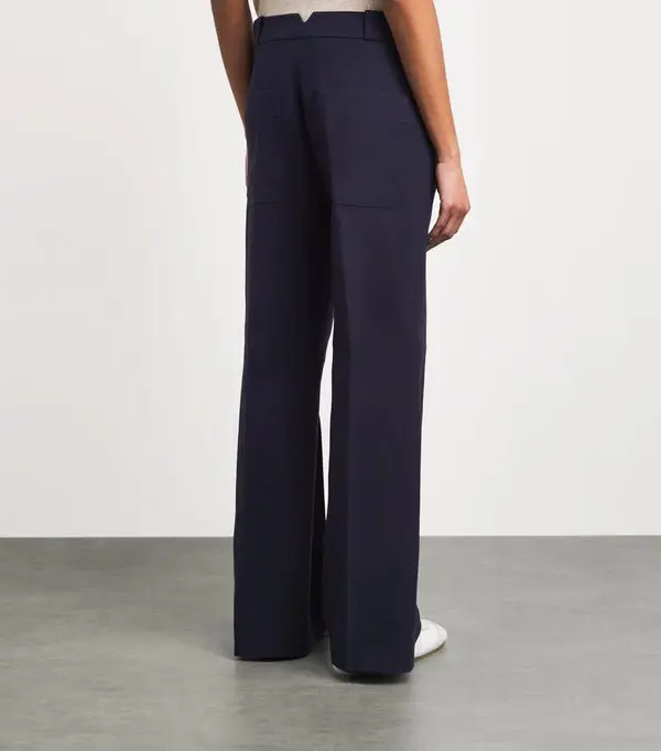 ME+EM Cotton Blend Kick Flare Trousers