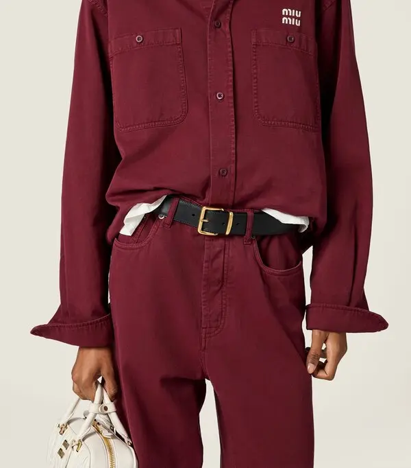 Miu Miu High-rise Straight Jeans - Burgundy
